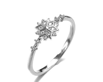 Snowflake Ring | Etsy