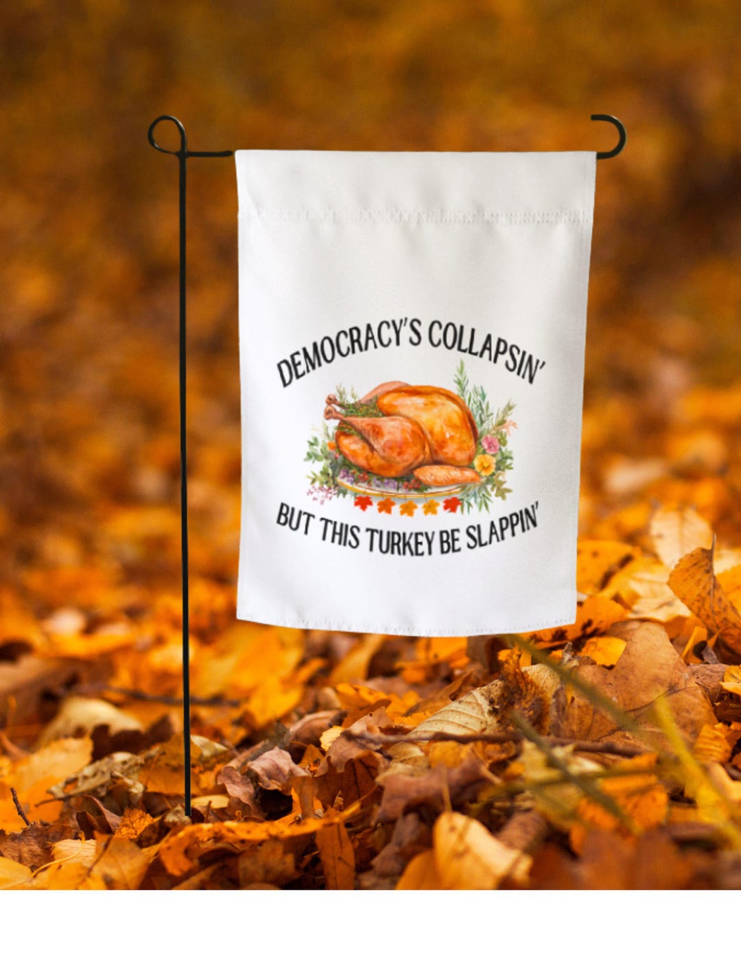 Holiday Garden Flag, Anti-trump FDT Protest Yard Flag, Turkey Graphic ...