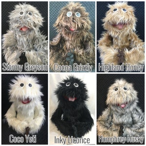 Handmade Furry Puppet With Hands, Ventriloquist Prop, Imaginative Play ...