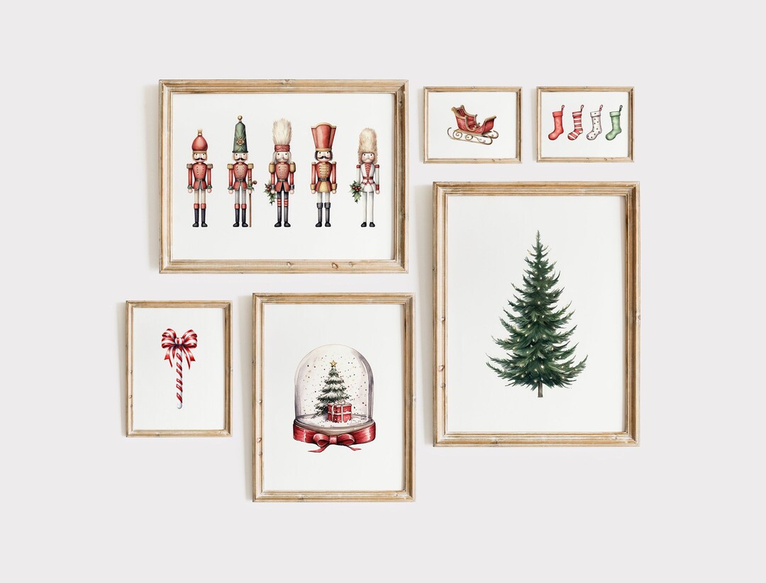 Magical Christmas Gallery Wall Prints, Christmas Printable Bundle ...