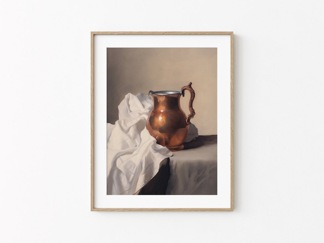 Printable Bronze Pitcher Painting Copper Pitcher Print - Etsy