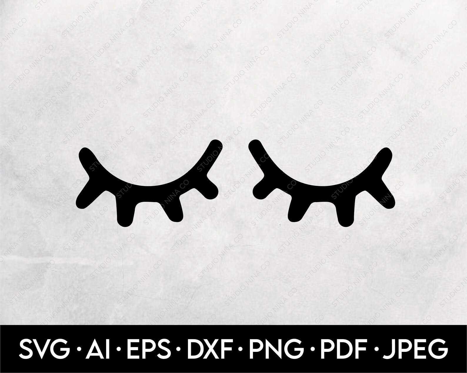 Eyelashes Svg File Cute Eyelashes Design Girly Artwork Art - Etsy