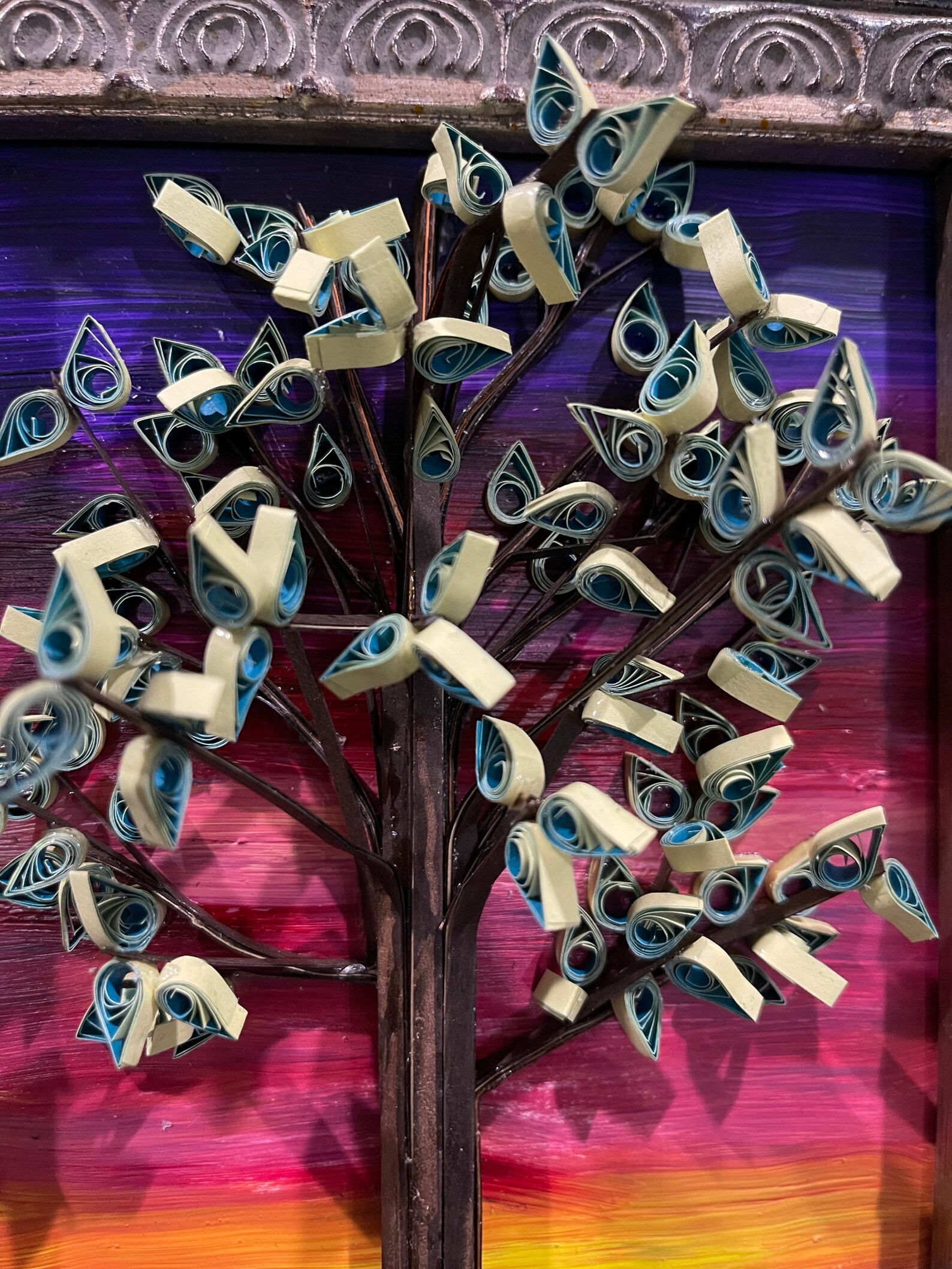 Quilled Tree at Sunset - Etsy