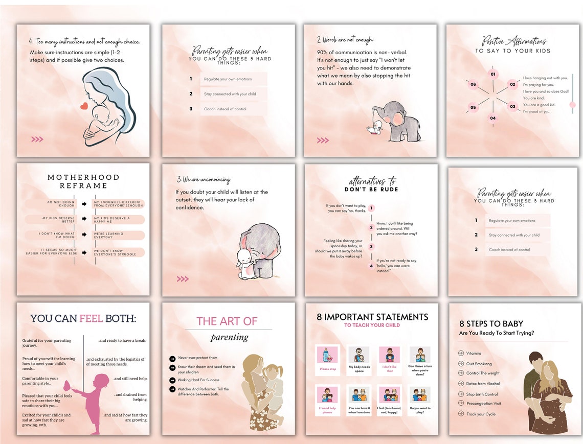 Parenting Coach Canva Template Parenting Expert & Life Coach - Etsy