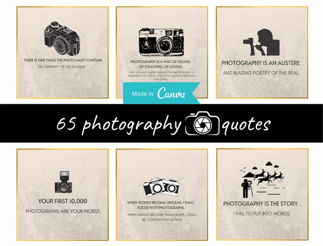 65 Photography Quotes for Instagram Canva Editable, Photography Quotes ...