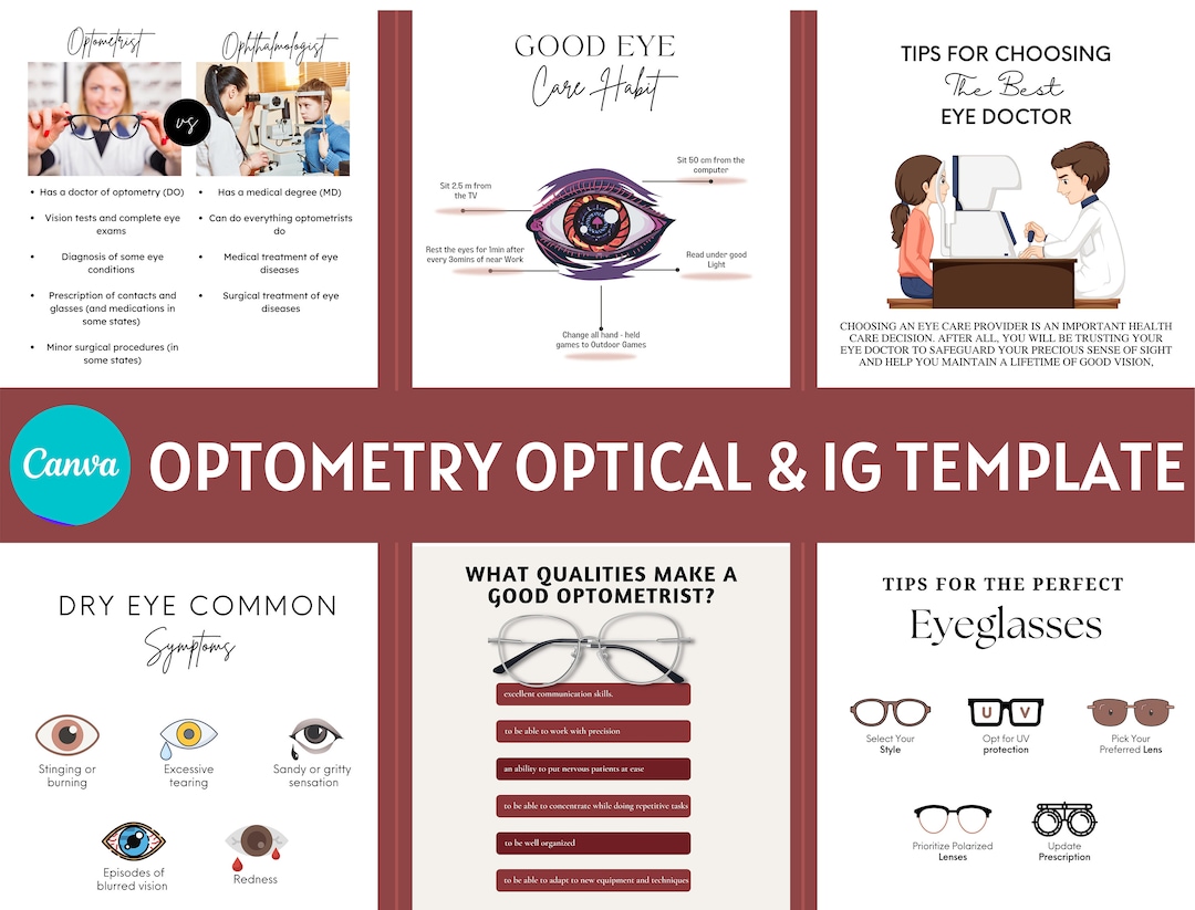 NEW LUANCH ! Optometry & Optical Instagram Post Templates | Optical ...