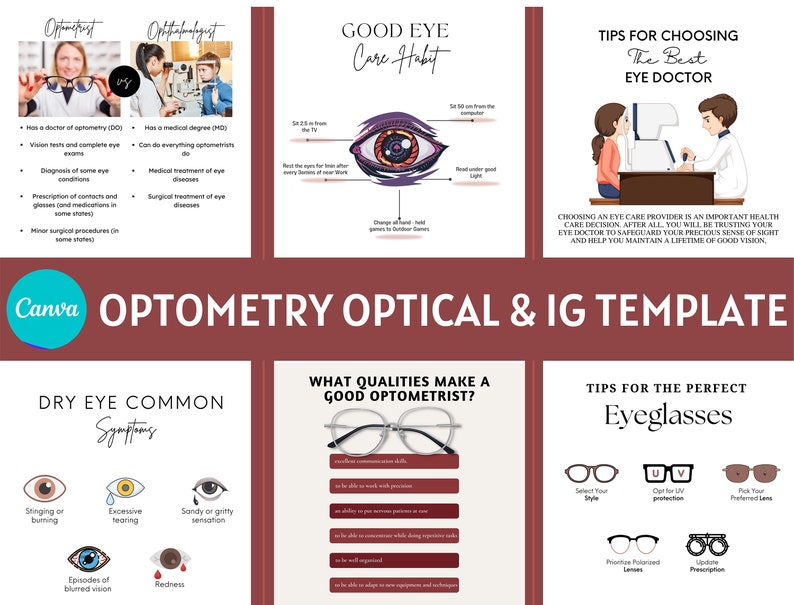 NEW LUANCH ! Optometry & Optical Instagram Post Templates | Optical ...