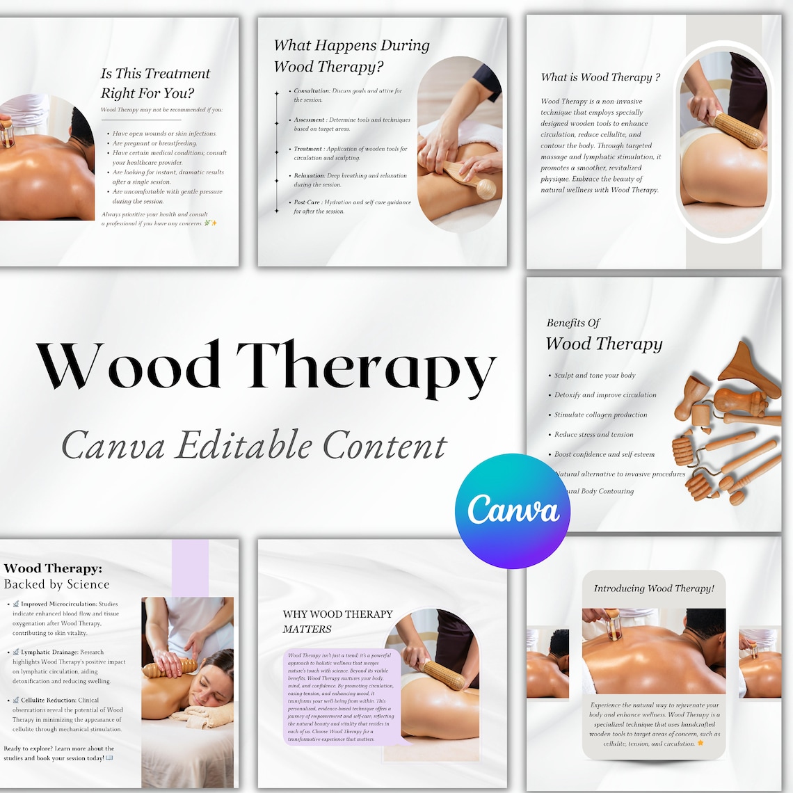 Wood Therapy Editable Canva Templates | Madero Therapy Instagram Post ...