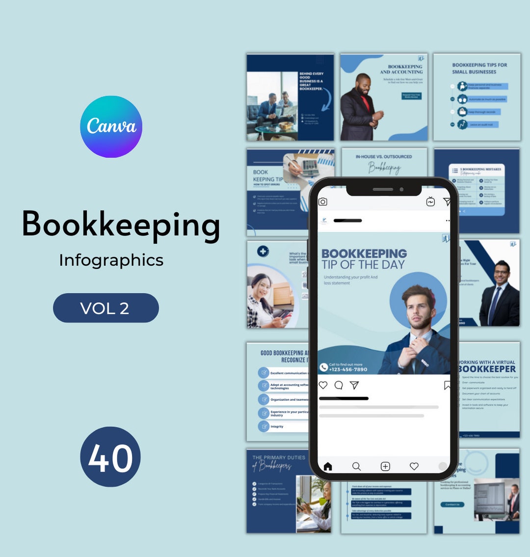 40 Bookkeeping Tips and Infographics Instagram Engagement Posts Fully ...