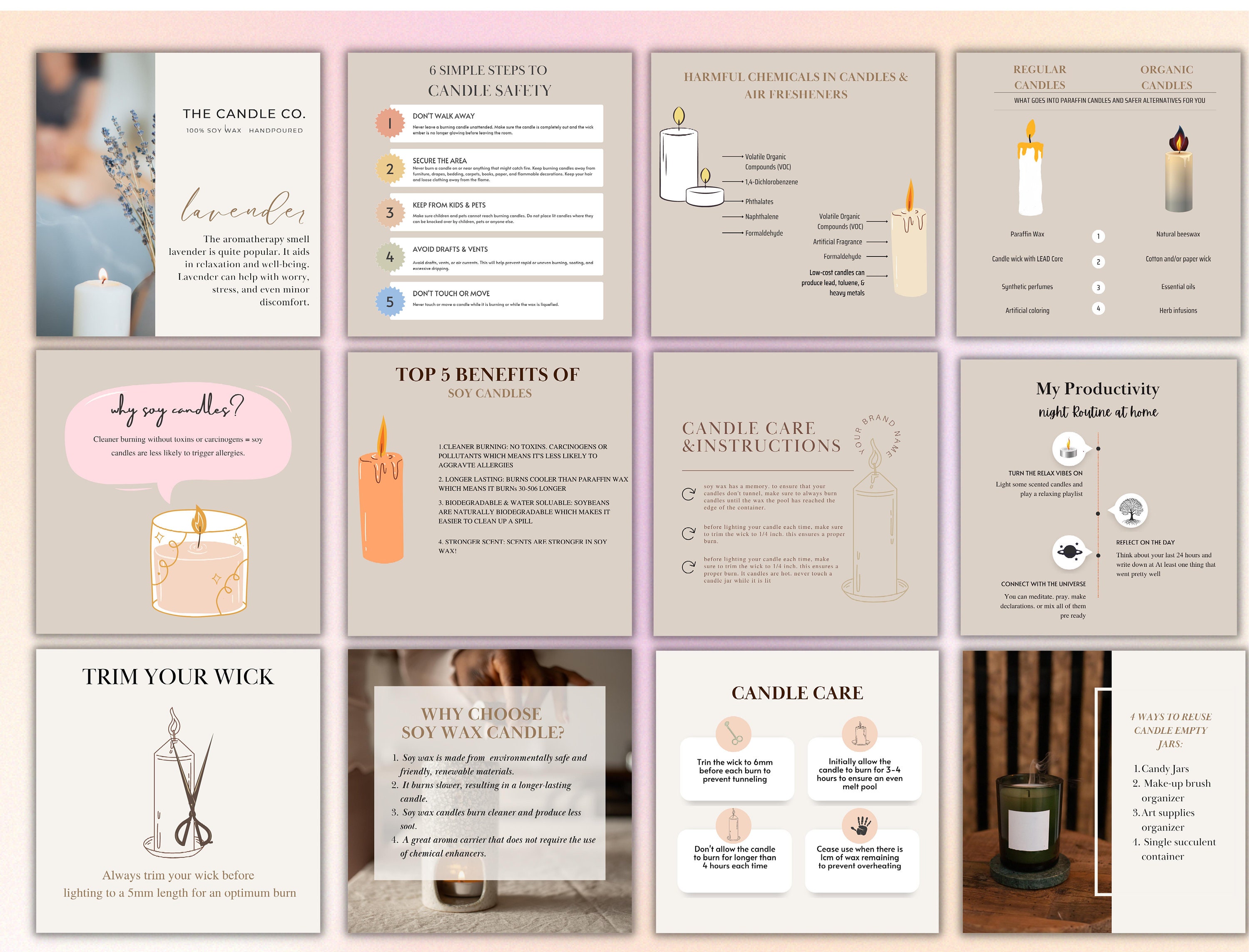 NEW LAUNCH! 150 Candle Business Canva Template | Candle Quotes | Canva ...