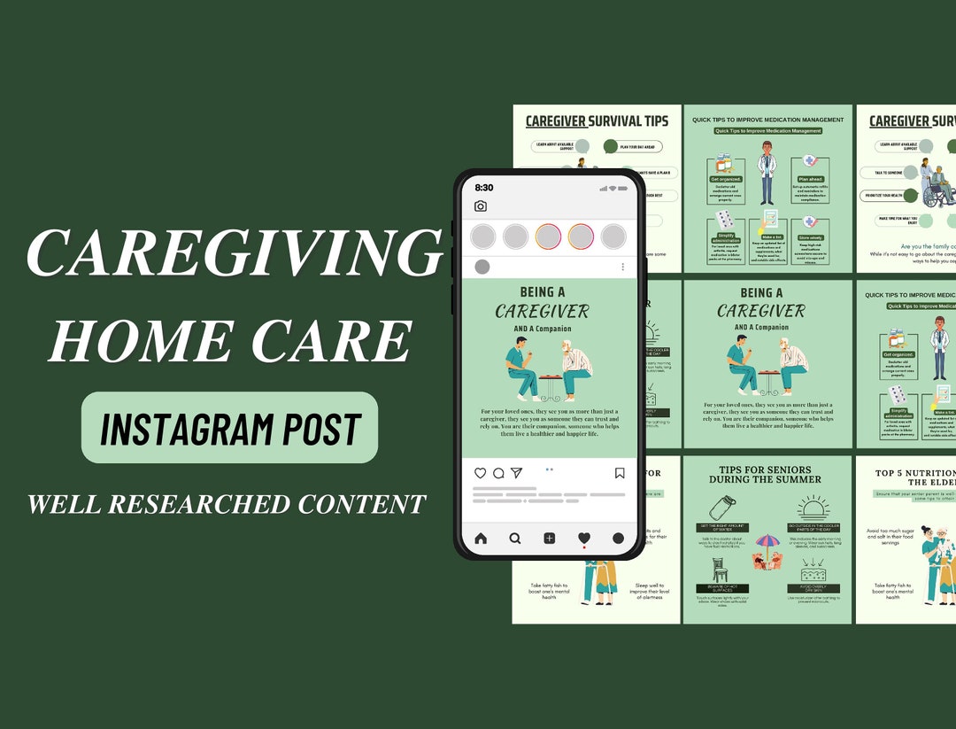 30 Premium Caregiving Tips Infographics, Home Care Nurse Instagram ...