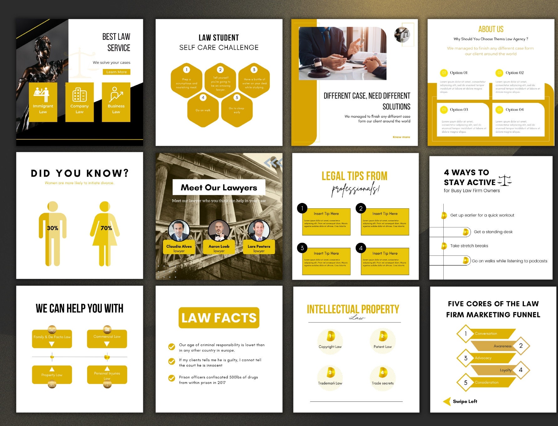 NEW LAUNCH 125 Lawyer Instagram Posts Attorney CANVA Templates Law Firm ...