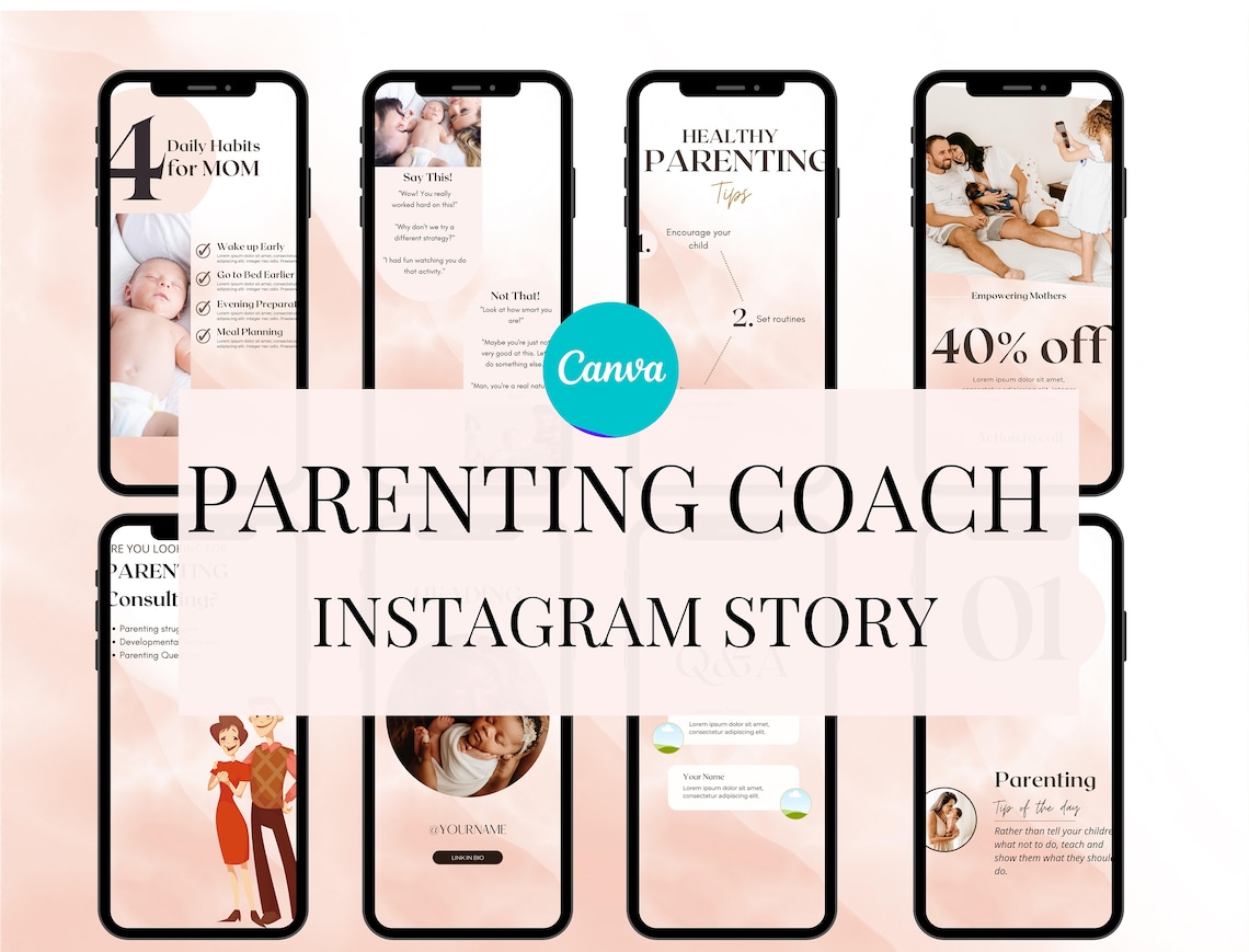 Parenting Coach Canva Template Parenting Expert & Life Coach - Etsy