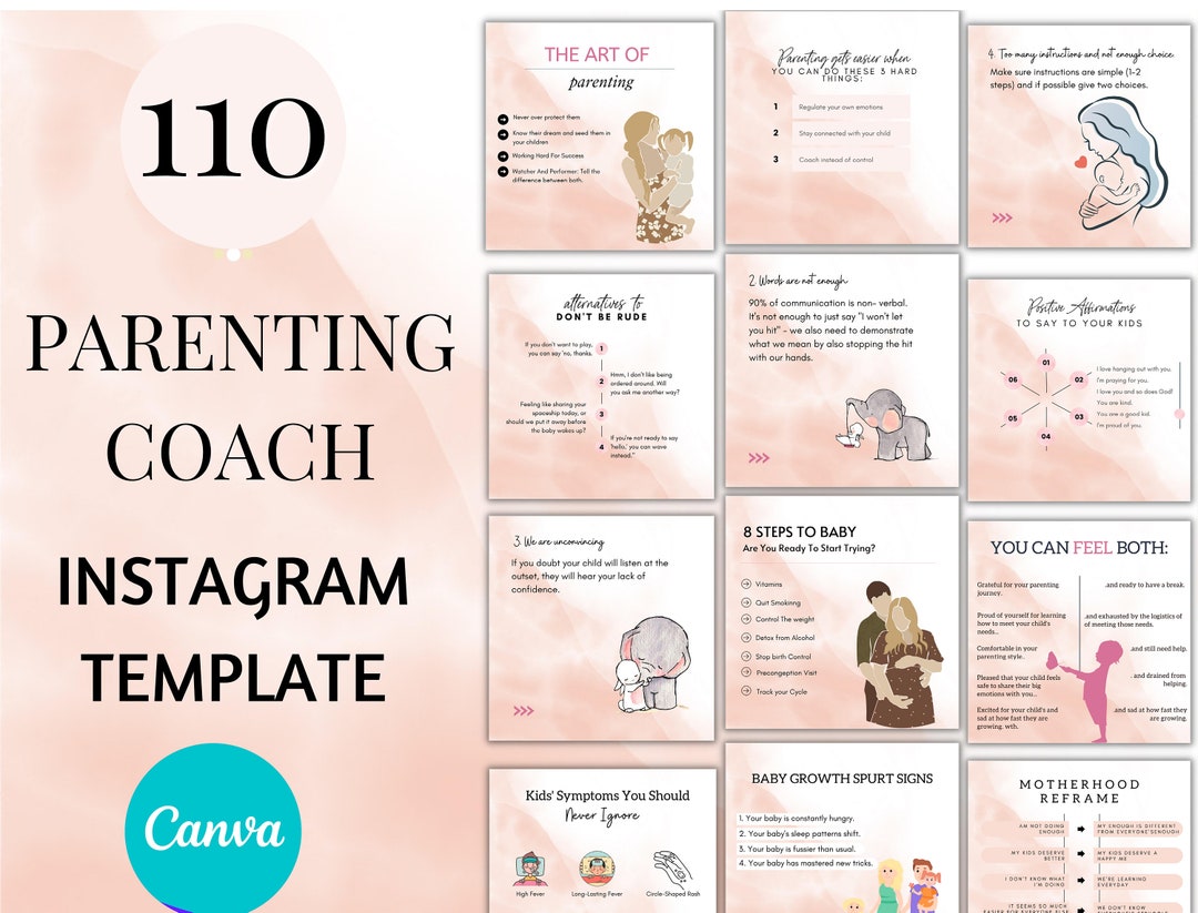 Parenting Coach Canva Template, Parenting Expert & Life Coach ...