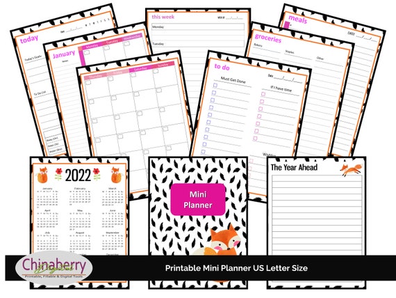 Printable Mini-planner Bundle With Coordinating Journal and - Etsy