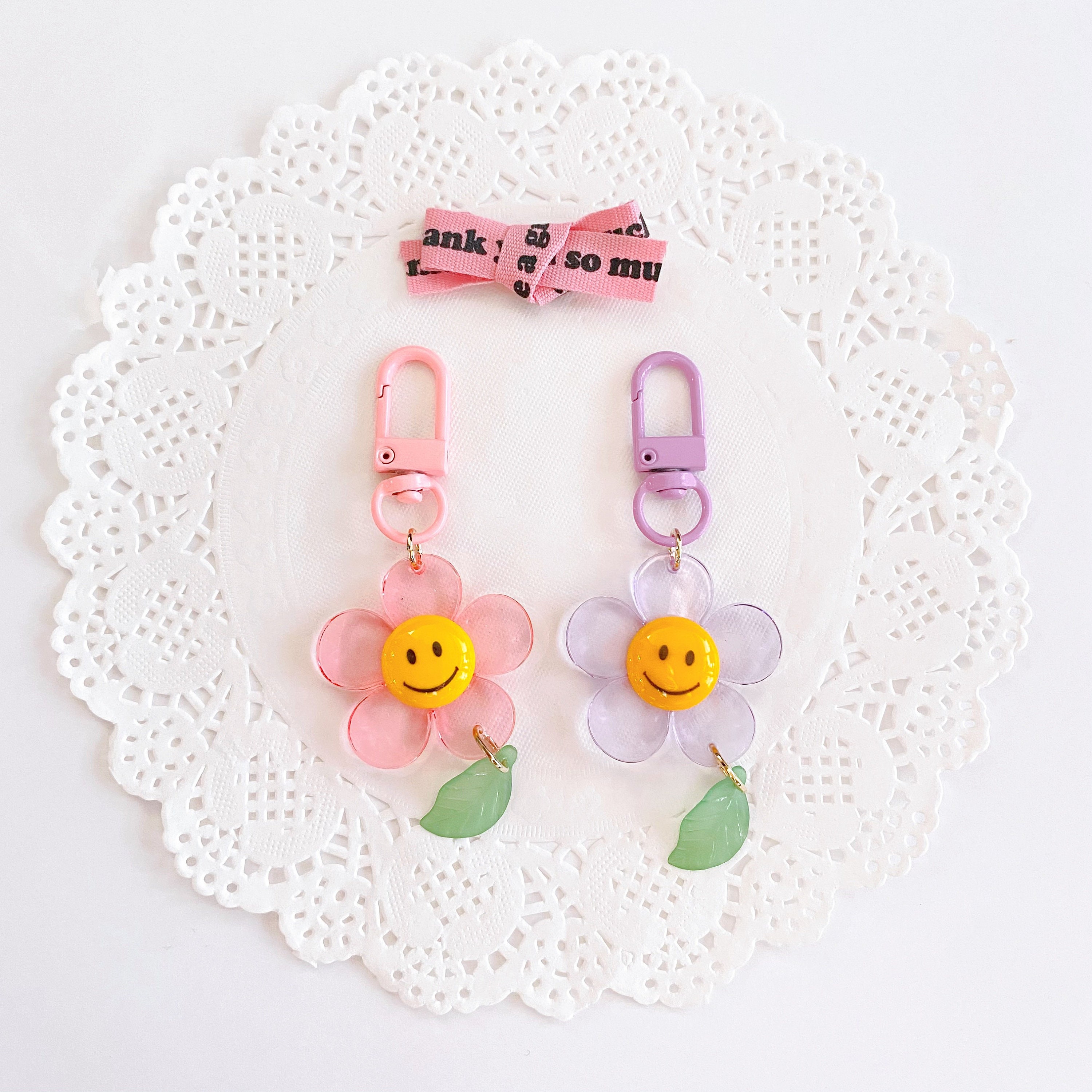 Happy Smiley Flower Keyring Cute Daisy Keychain for Airpod - Etsy