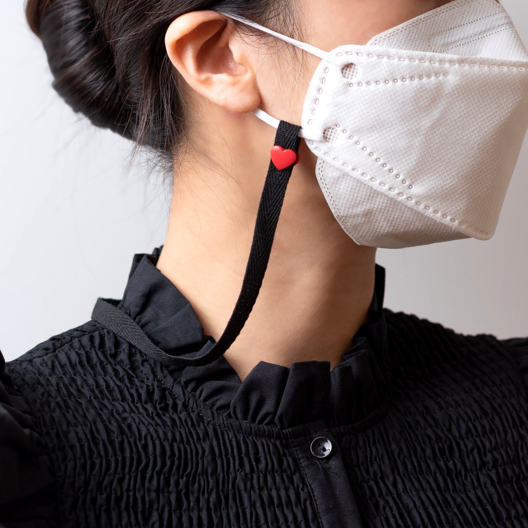 Heart Face Mask Holder Strap Necklace for Women and Kids, Cute Mask ...