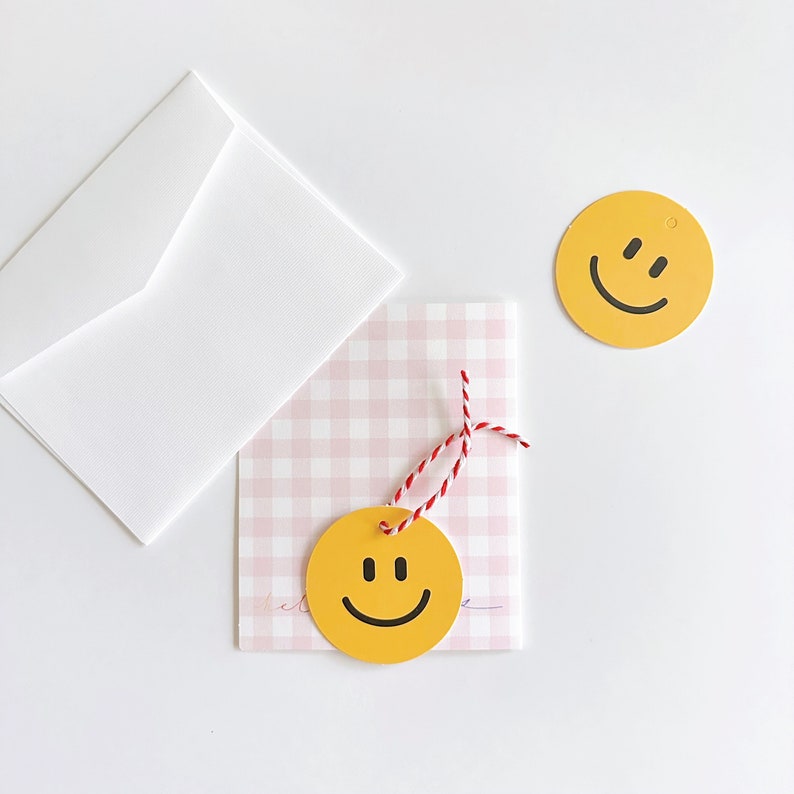 Yellow Smiley Paper Gift Tags, Great for Party Favors, Baby Shower ...