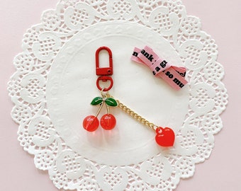 Cherry Red Keychain - Etsy