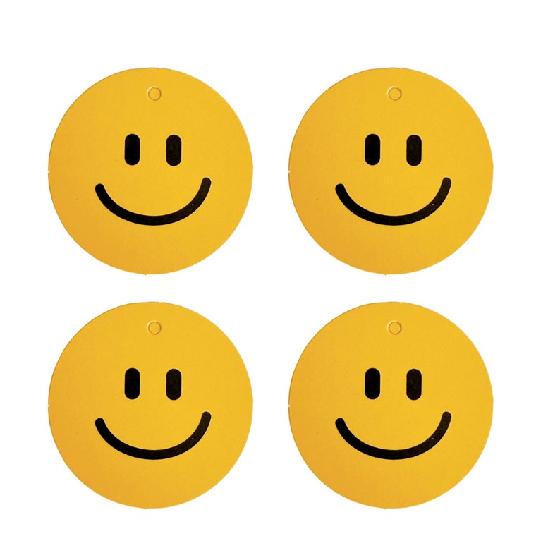 Yellow Smiley Paper Gift Tags Great for Party Favors Baby - Etsy
