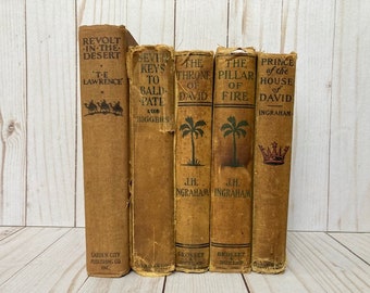 Vintage Brown Books - Etsy