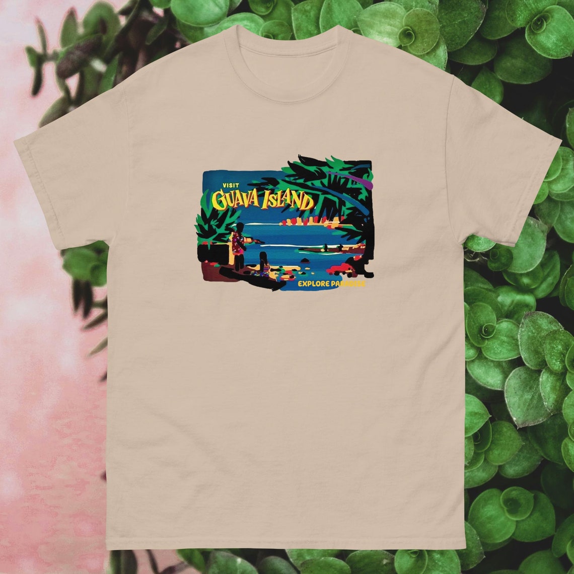 Guava Island Explore Paradise Postcard T-shirt - Childish Gambino ...