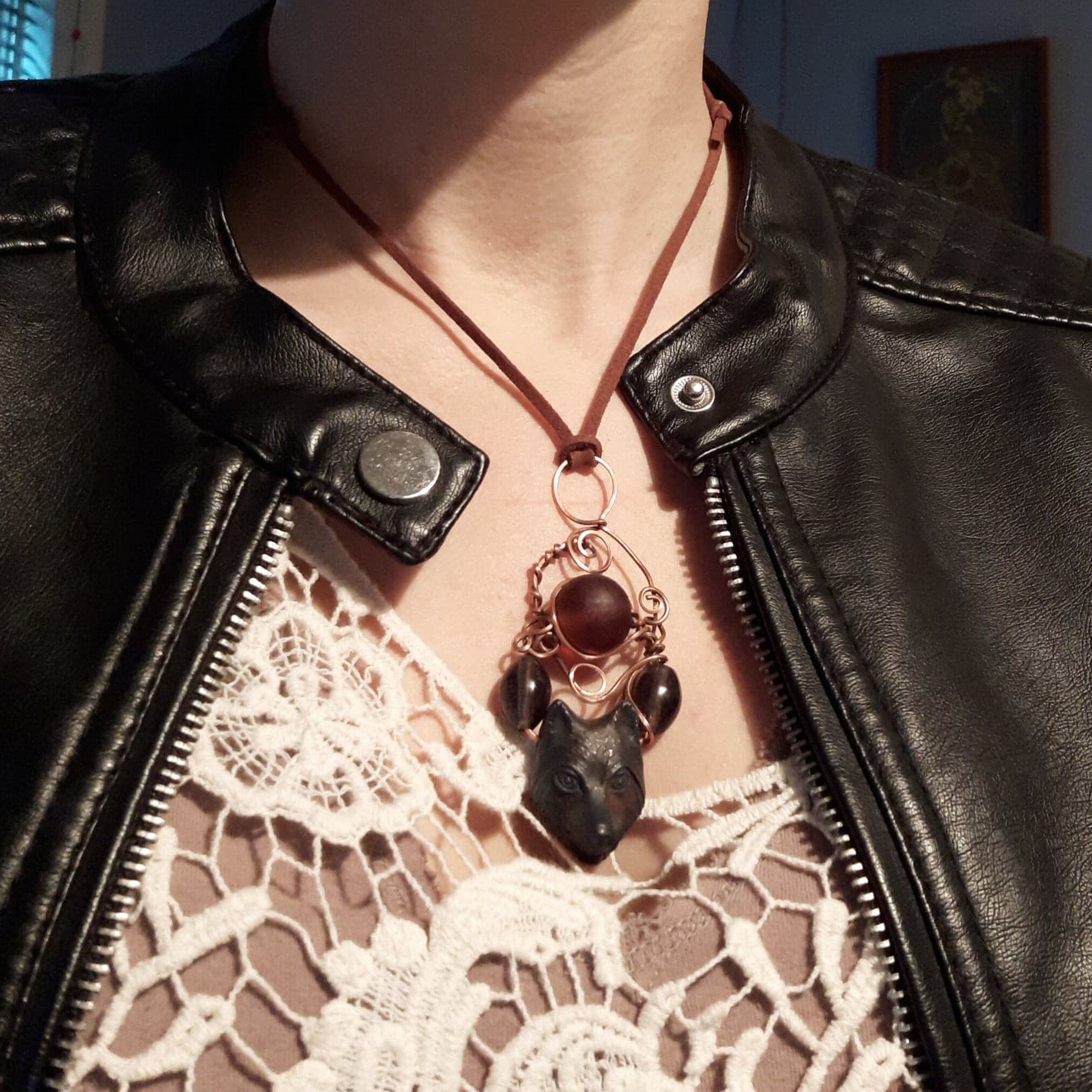 Wolfs Blood Pendant Wolf Totem Pendant Gothic Red Pendant - Etsy