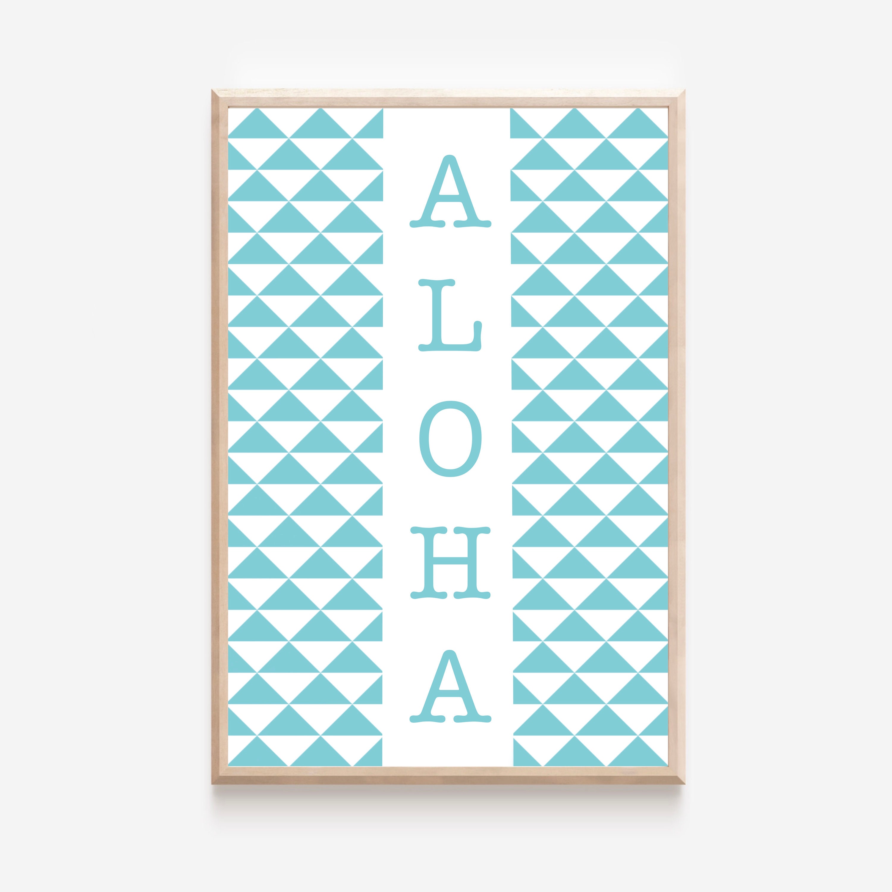 Cartel hawaiano imprimible Ohana Print Aloha Print Set de 4 - Etsy España