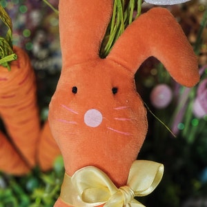 Easter Plush Orange Bunny, Wreath Supply - Etsy