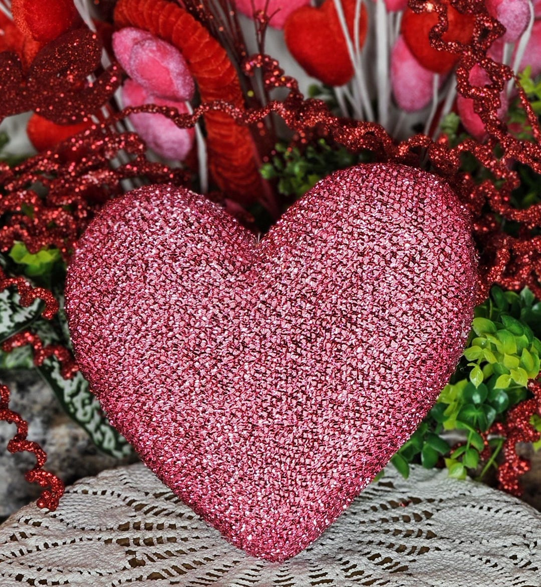 Valentines Small Pink Colored Heart 8 Inch - Etsy