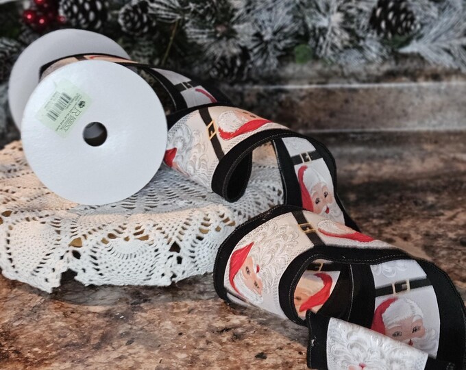Christmas Santa Face Ribbon by Regency - Etsy