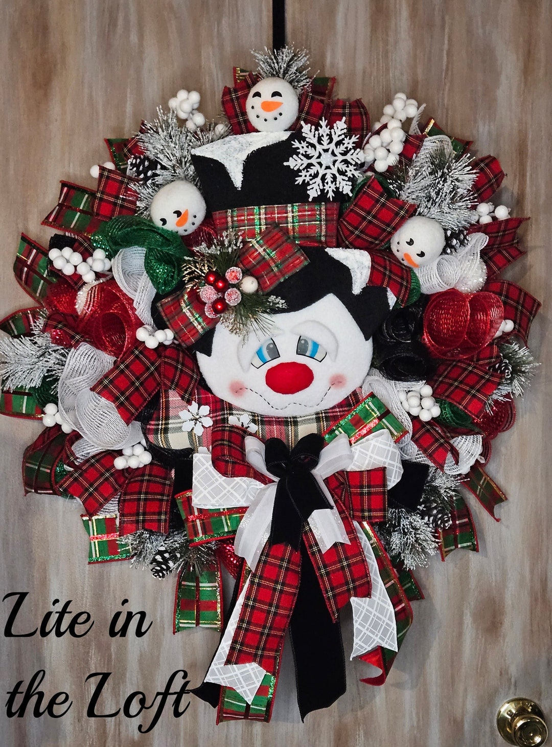 Christmas Winter Silly Grumpy Snowman Wreath - Etsy