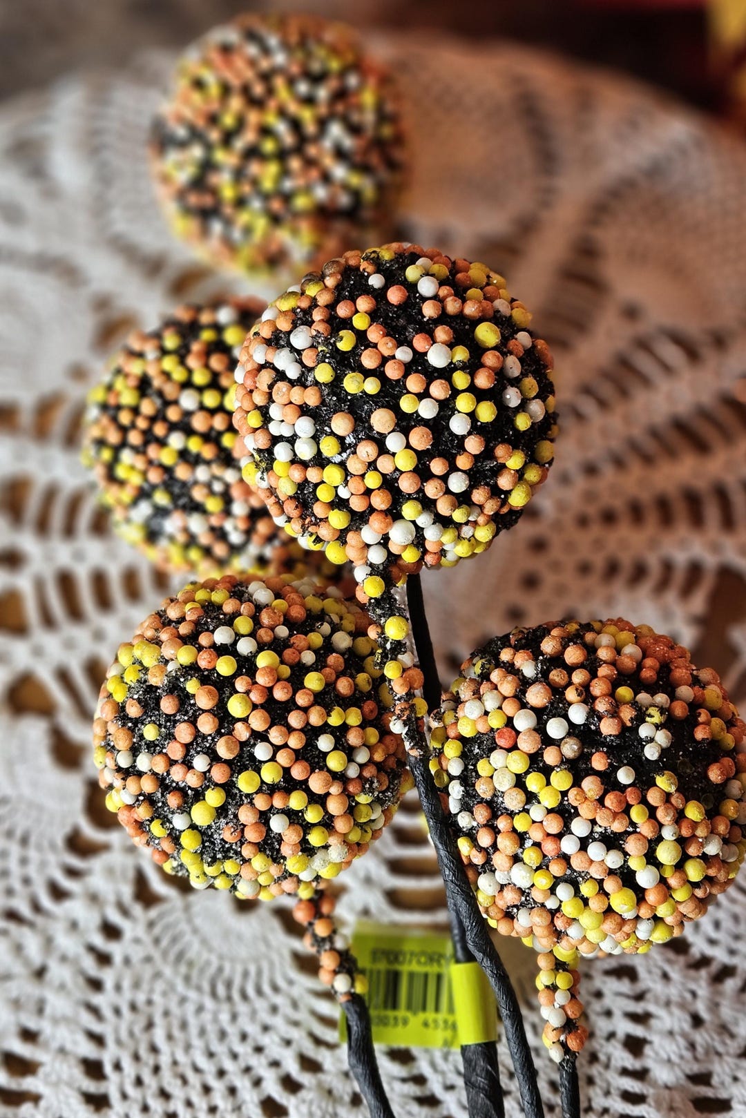 Halloween Sprinkle Candy Corn Ball Pick - Etsy