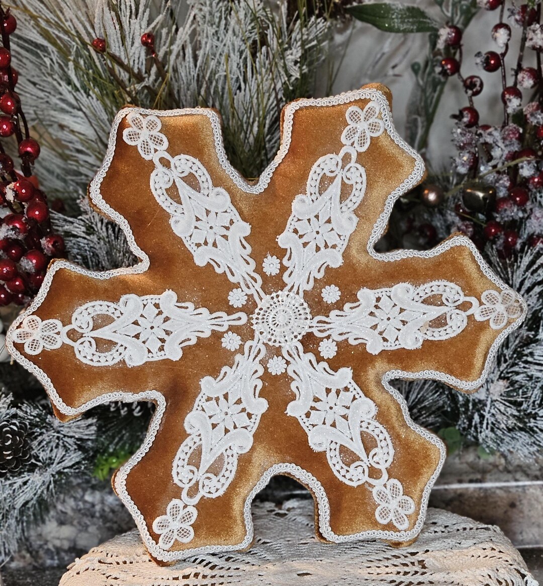 Christmas December Diamonds Gingerbread Smaller Lace Snowflake - Etsy