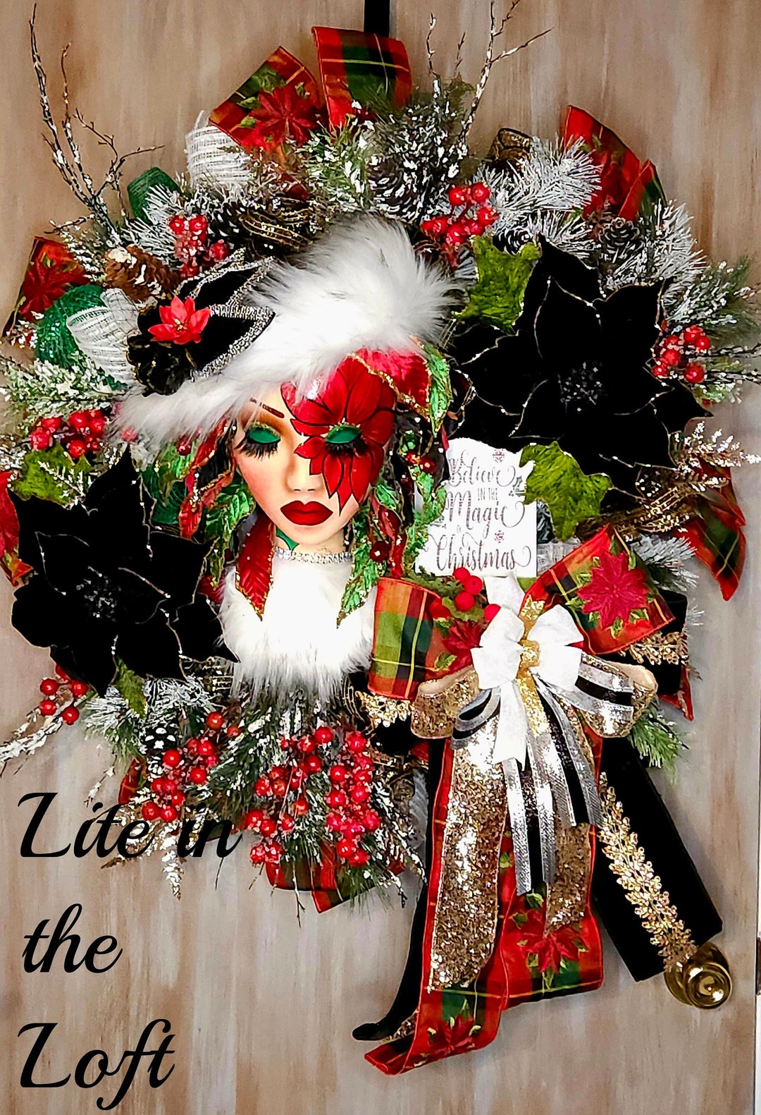 Christmas Gorgeous Mannequin Wreath - Etsy