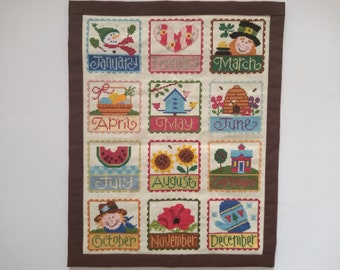 Sampler Months of the Year Cross Stitch - Etsy UK