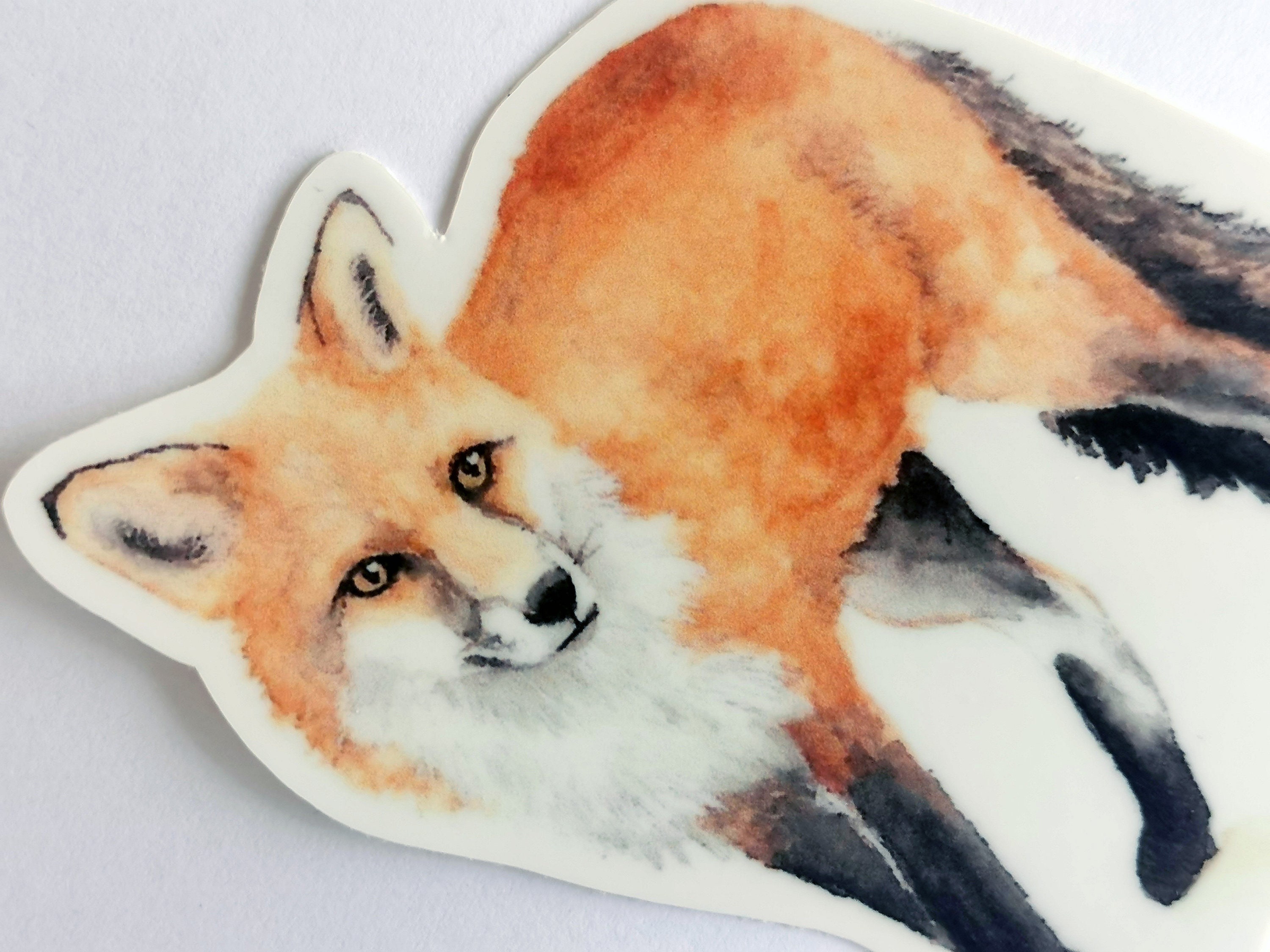 Waterproof Vinyl Fox Sticker - Etsy