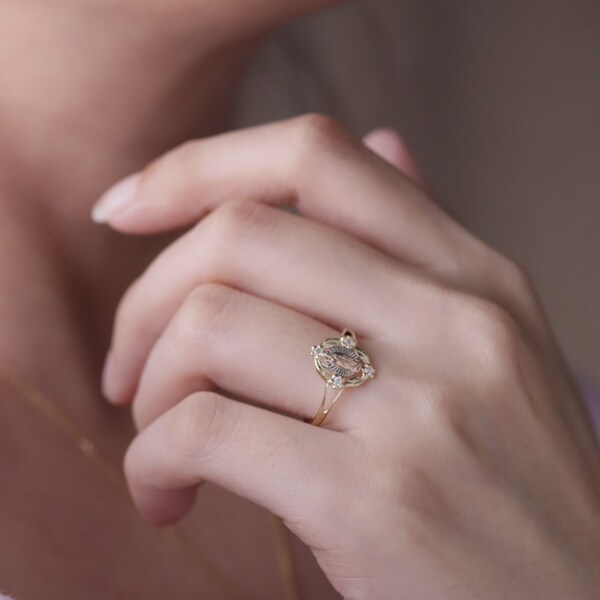 Virgin Mary Ring - Etsy