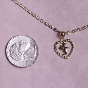 10k Gold Baby Angle Heart Pendant - Etsy