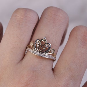 14k 15 Anos Quinceanera Ring / Cubic Zirconia 15 Ring / Crown Ring ...