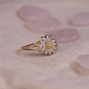 Sunflower Ring - Etsy