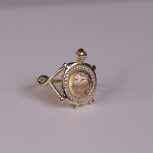 14k Gold Unique Tri Color Turtle Ring - Etsy
