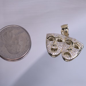 10k Gold Laugh Now Cry Later Pendant ONLY / Dainty Charm / Minimalist ...