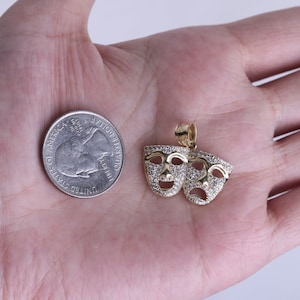 10k Gold Laugh Now Cry Later Pendant ONLY / Dainty Charm / Minimalist ...