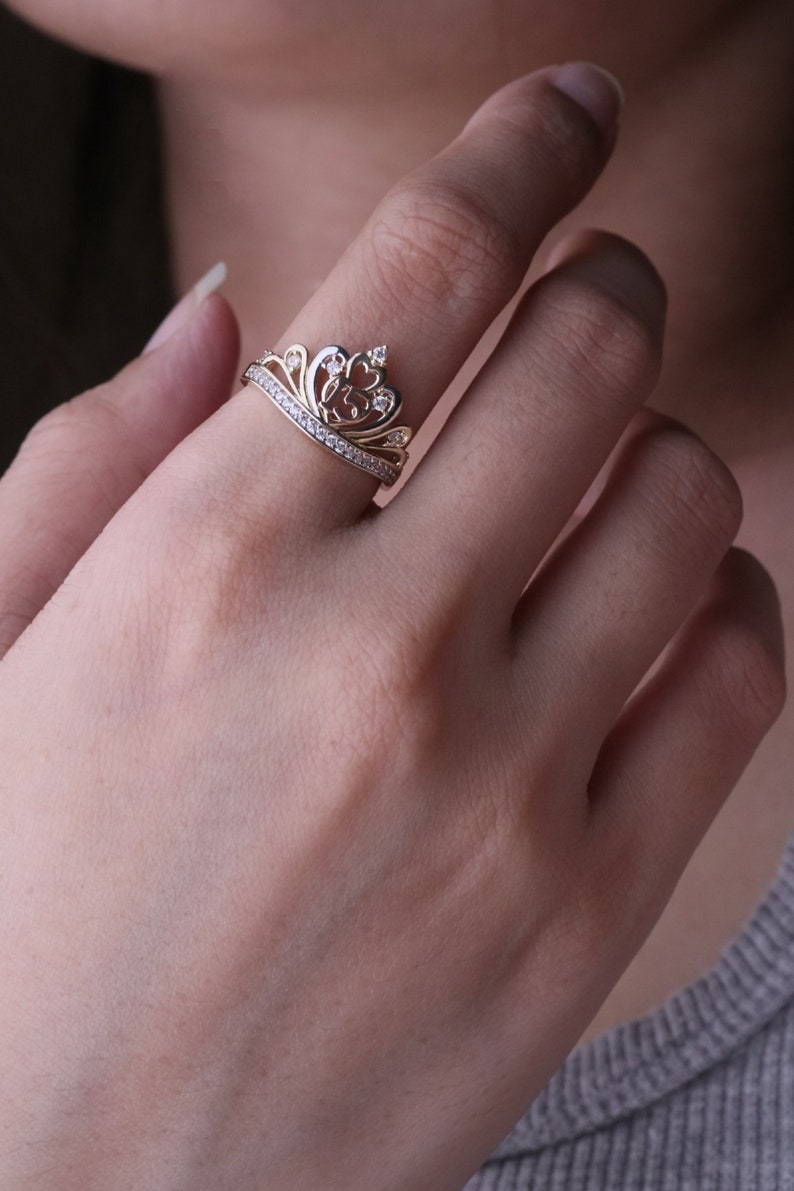 14k 15 Anos Quinceanera Ring / Cubic Zirconia 15 Ring / Crown - Etsy