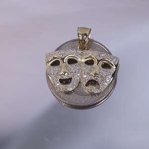 10k Gold Laugh Now Cry Later Pendant ONLY / Dainty Charm / Minimalist ...