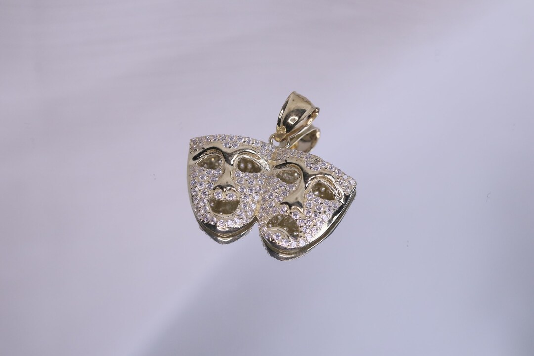 10k Gold Laugh Now Cry Later Pendant ONLY / Dainty Charm / Minimalist ...