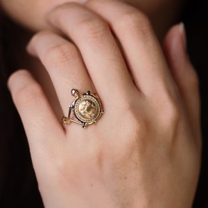 14k Gold Unique Tri Color Turtle Ring - Etsy