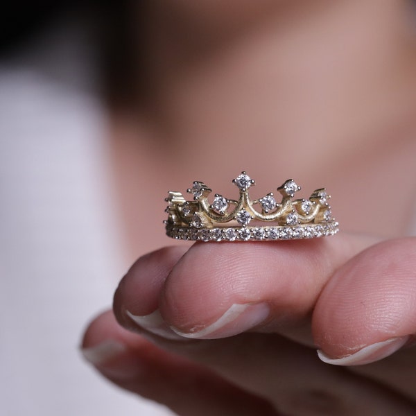 Gold Crown Ring - Etsy