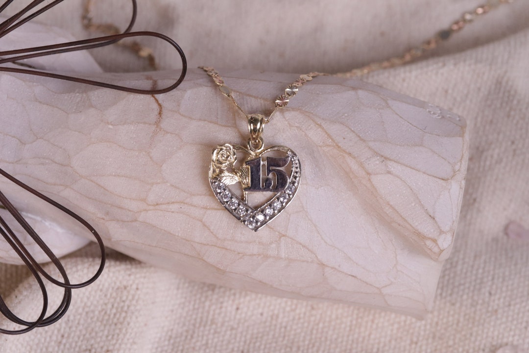 14k Gold Perfect Gift for 15 Years Gold Birthday - Etsy